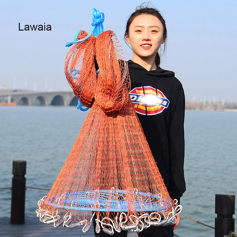 Lawaia Cast Network with Steel Pendant Braided Line Hand Throw Fishing ...