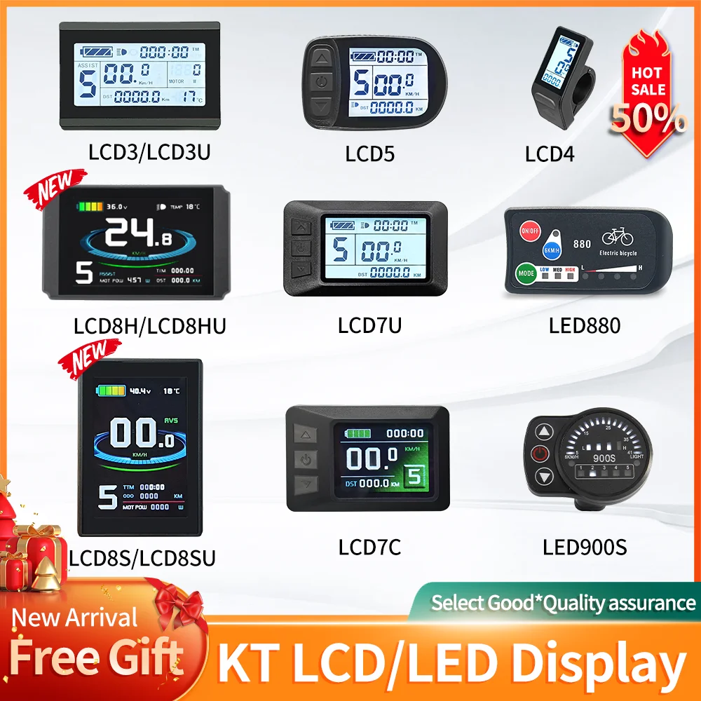 Ebike KT Dsiplay LCD LED ekran 24V 36V 48V 72V LCD3 LCD5 LCD8H LED 880 ...