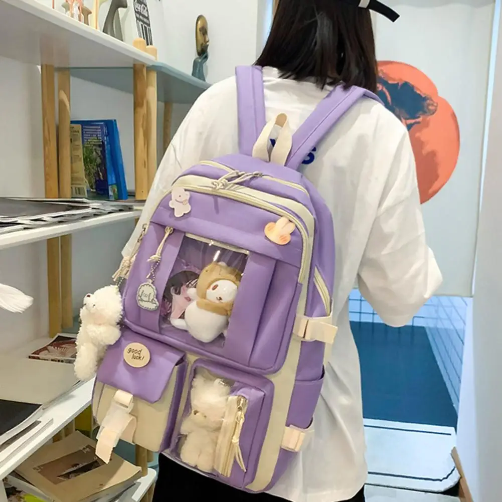 Popular Korean Style Canvas Smooth Zipper Anti-scratch Bookbag ...