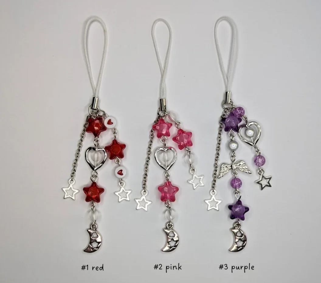 Encantos-de-tel-fono-de-Estrella-Brillante-rosa-rojo-Morado-Bearies-g ...