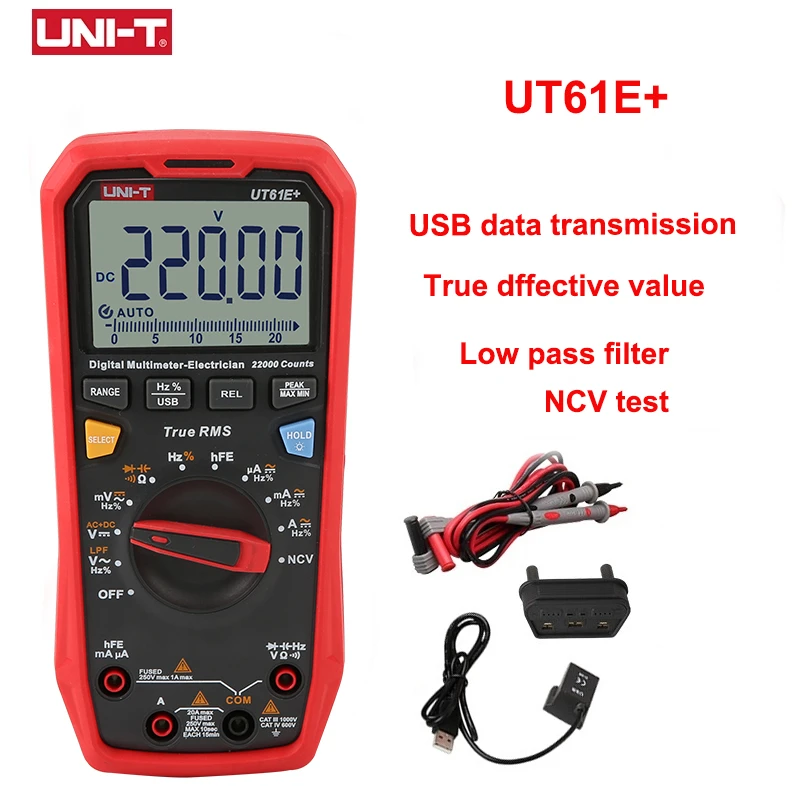 UNI-T-UT61E-Plus-Series-Digital-Multimeter-True-RMS-1000V-Auto-Range ...