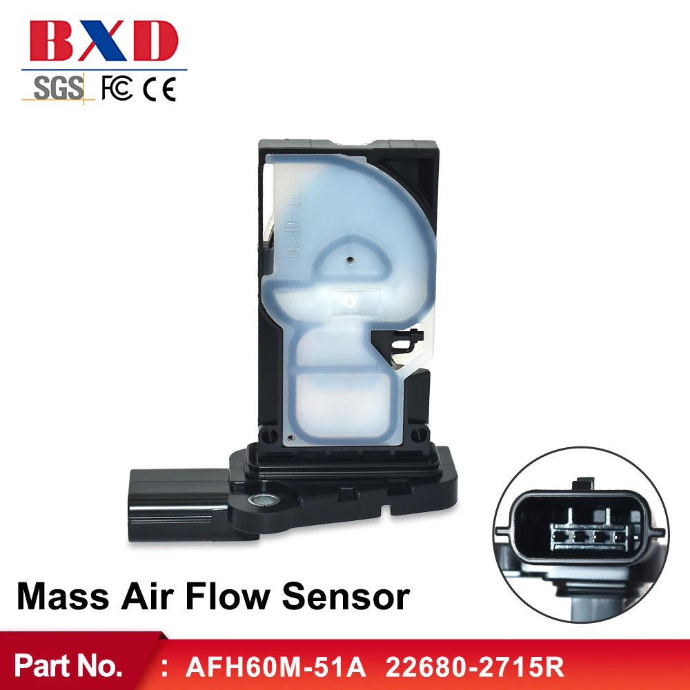 MAF Mass Air Flow Sensor AFH60M-51A 22680-2715R For KADJAR 2015-2022 ...