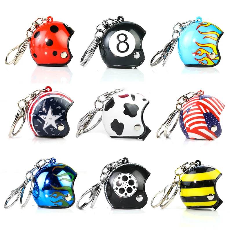 Motorcycle-Flame-Helmets-Key-chain-Women-men-Cute-ladybird-Safety ...