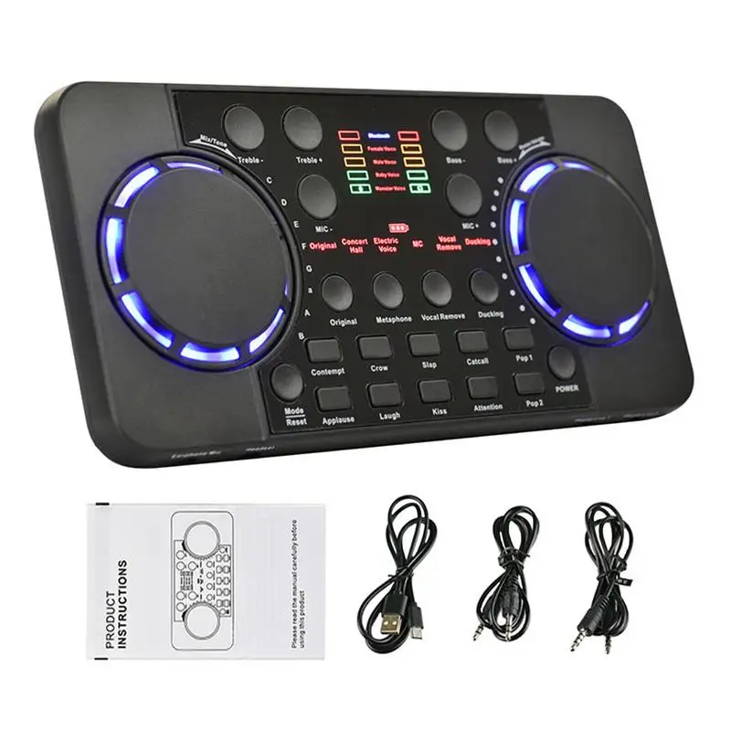 V300-Pro-Live-Streaming-Sound-Card-10-Sound-Effects-4-0-Audio-Interface ...