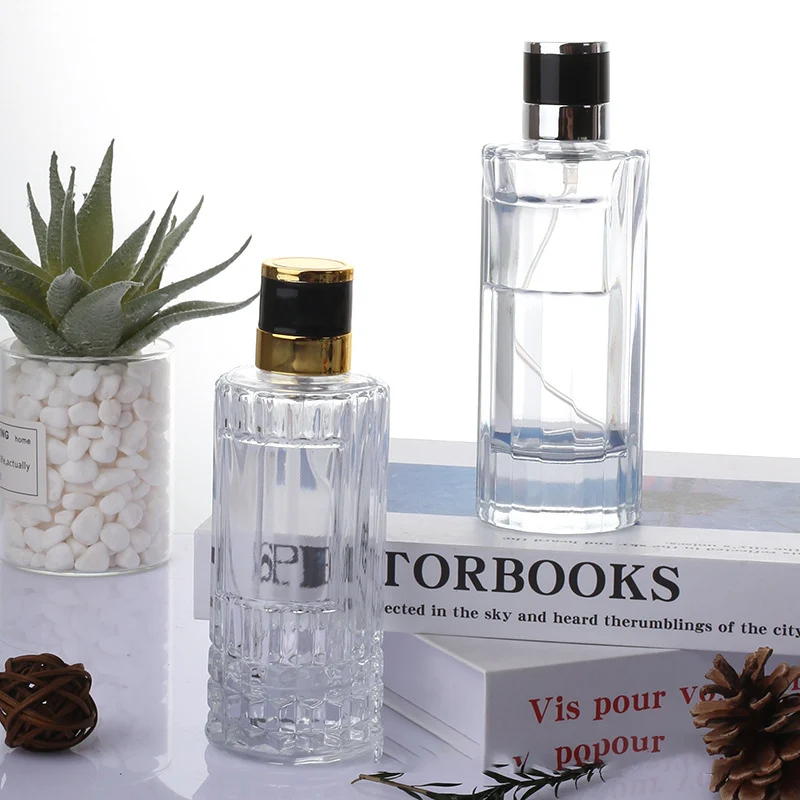 100ml-Clear-Glass-Travel-Perfume-Press-Spray-Bottle-Cosmetic-Packaging ...