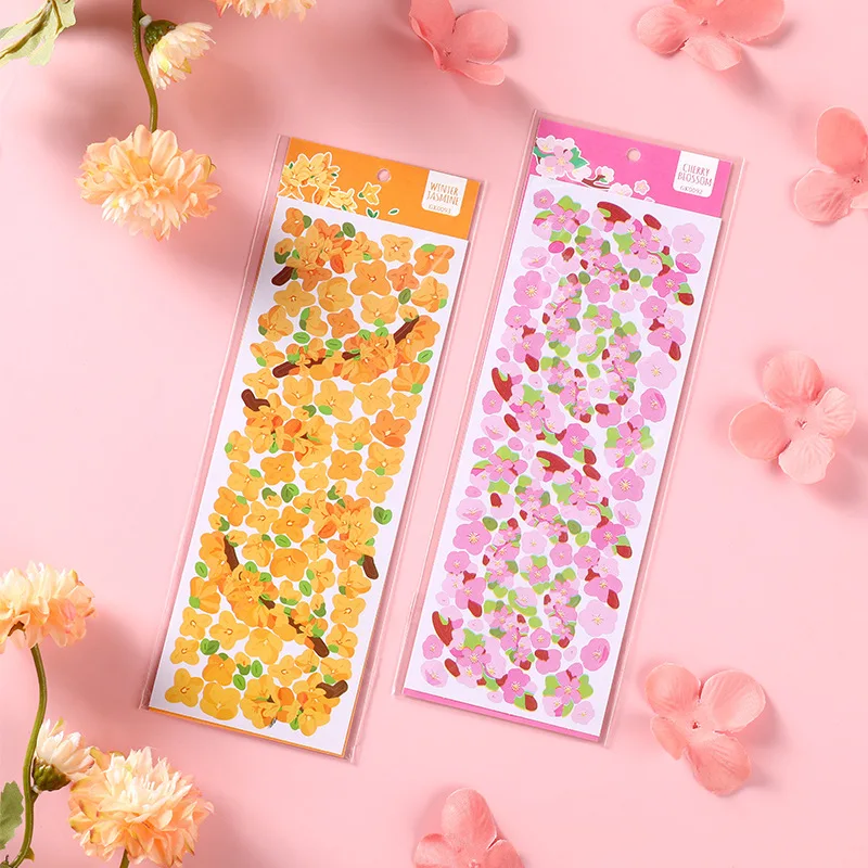 Kpop-Floral-Stickers-for-Toploaders-Korean-Culture-Inspired-Cute-Sakura ...