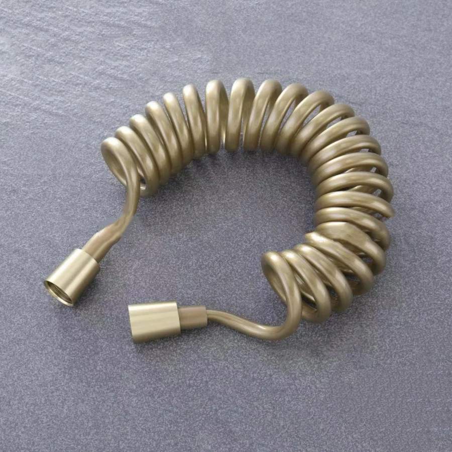 Gold Spring Flexible Retractable Hose For Shower Head Toilet Bidet ...