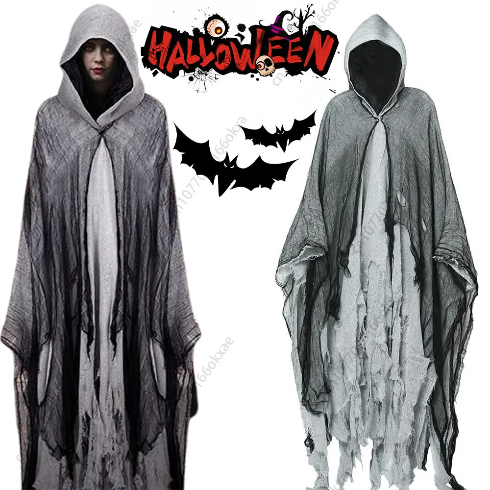 1-2-3PCS-Halloween-Cape-Cape-Cos-Dead-Witch-Zombie-Costume-Skull-Cape ...