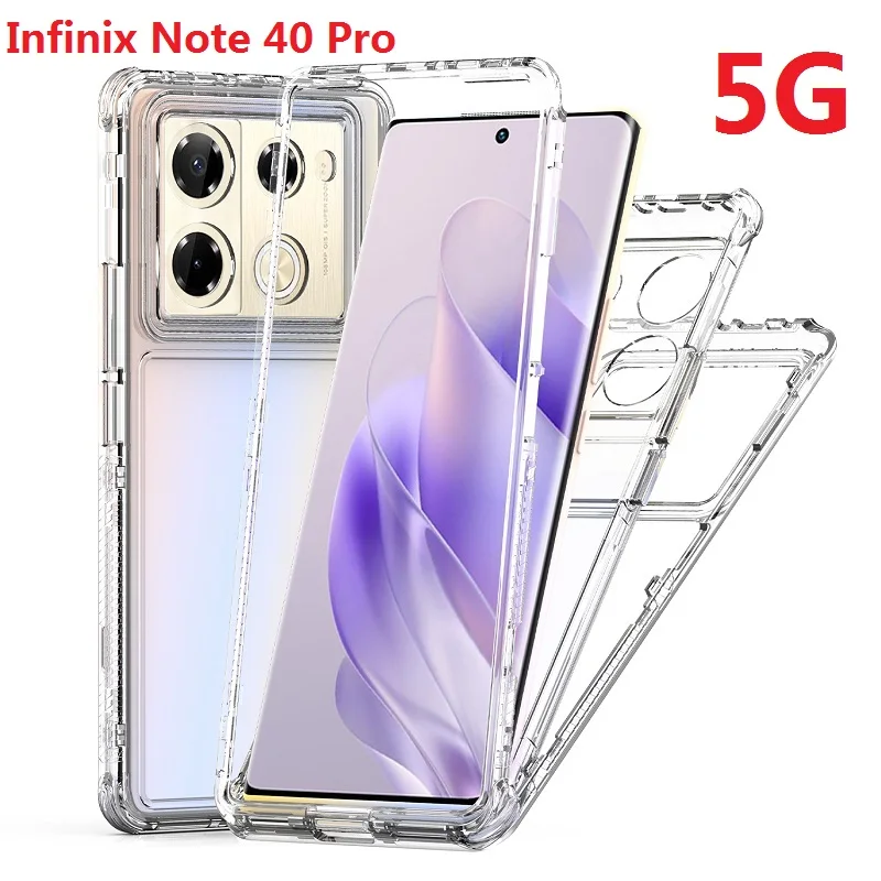 Transparent-Frame-For-Infinix-Note-40-Pro-GT-20-Pro-5G-Case-Clear-Hard ...