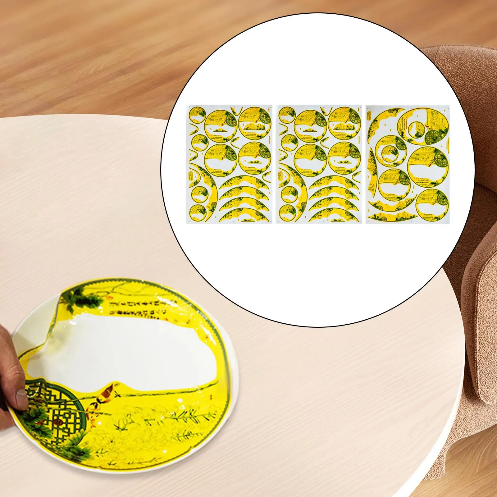 3Pcs-Ceramic-Decals-Pottery-Clay-Transfer-Paper-Sticker-DIY-Underglaze ...