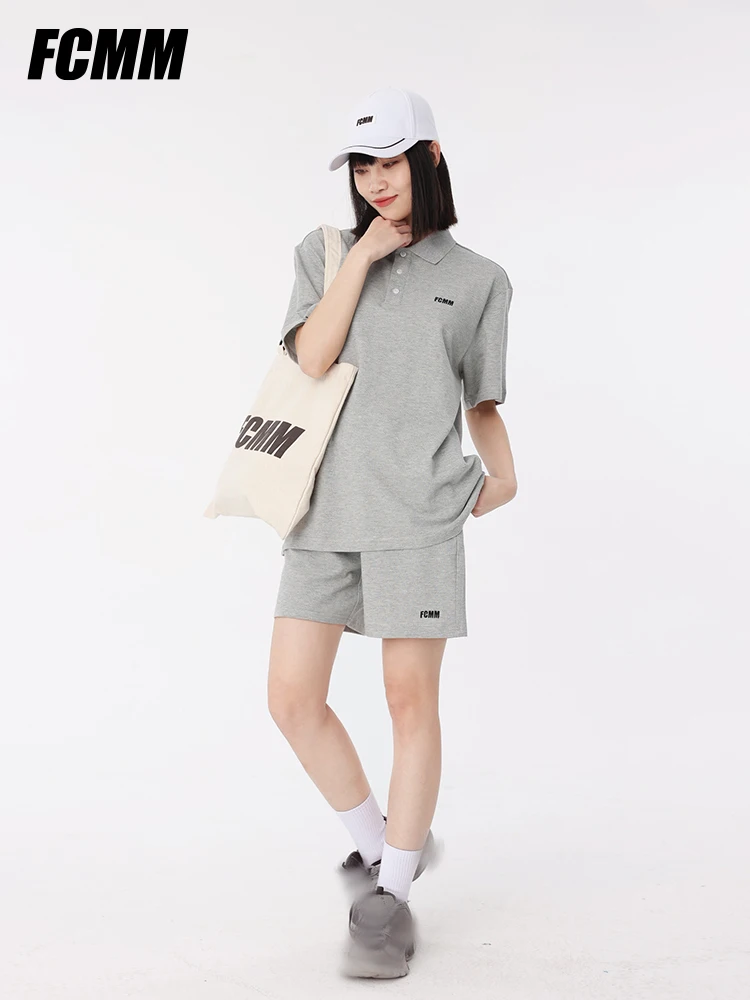 FCMM-Spring-Summer-Fashion-Brand-Loose-POLO-Shirt-Short-Sleeved-Couple-College-Style-Casual-T ...