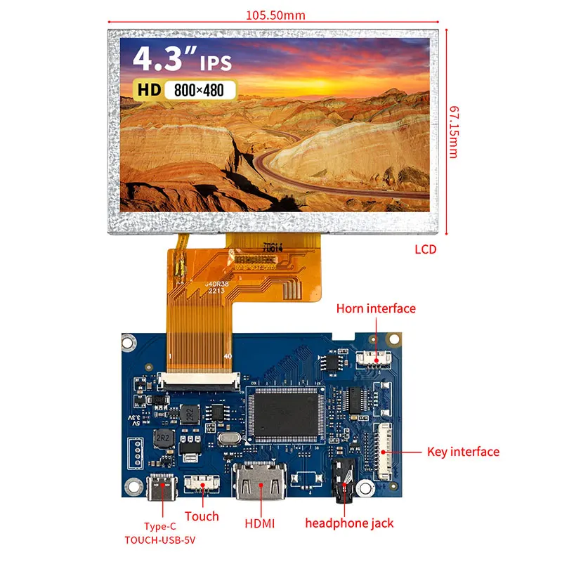 Lcd-Touch-Screen-Pcb-Driver-Board-4-3inch-5inch-7inch-HDMI-Computer ...