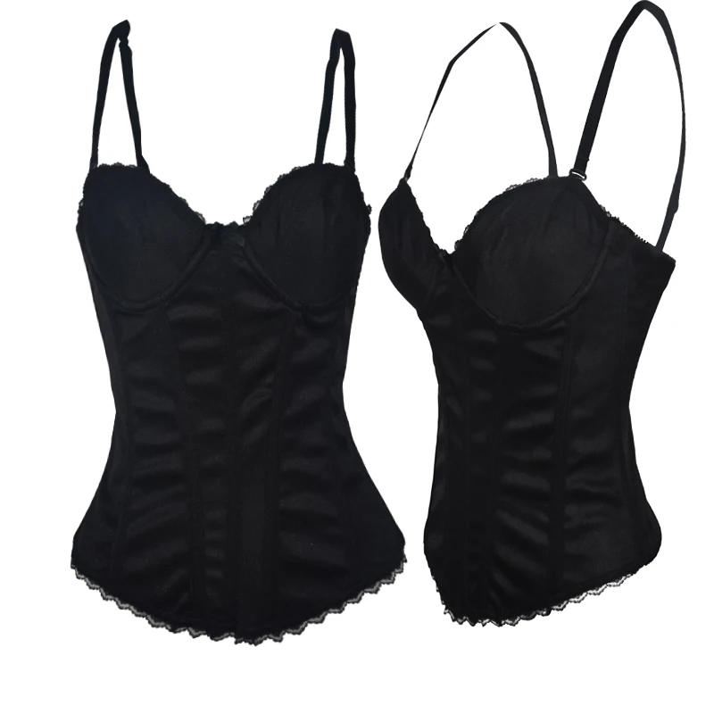 Women-Spaghetti-Strap-Corset-Top-Push-Up-Bodice-Small-Bust-Design ...