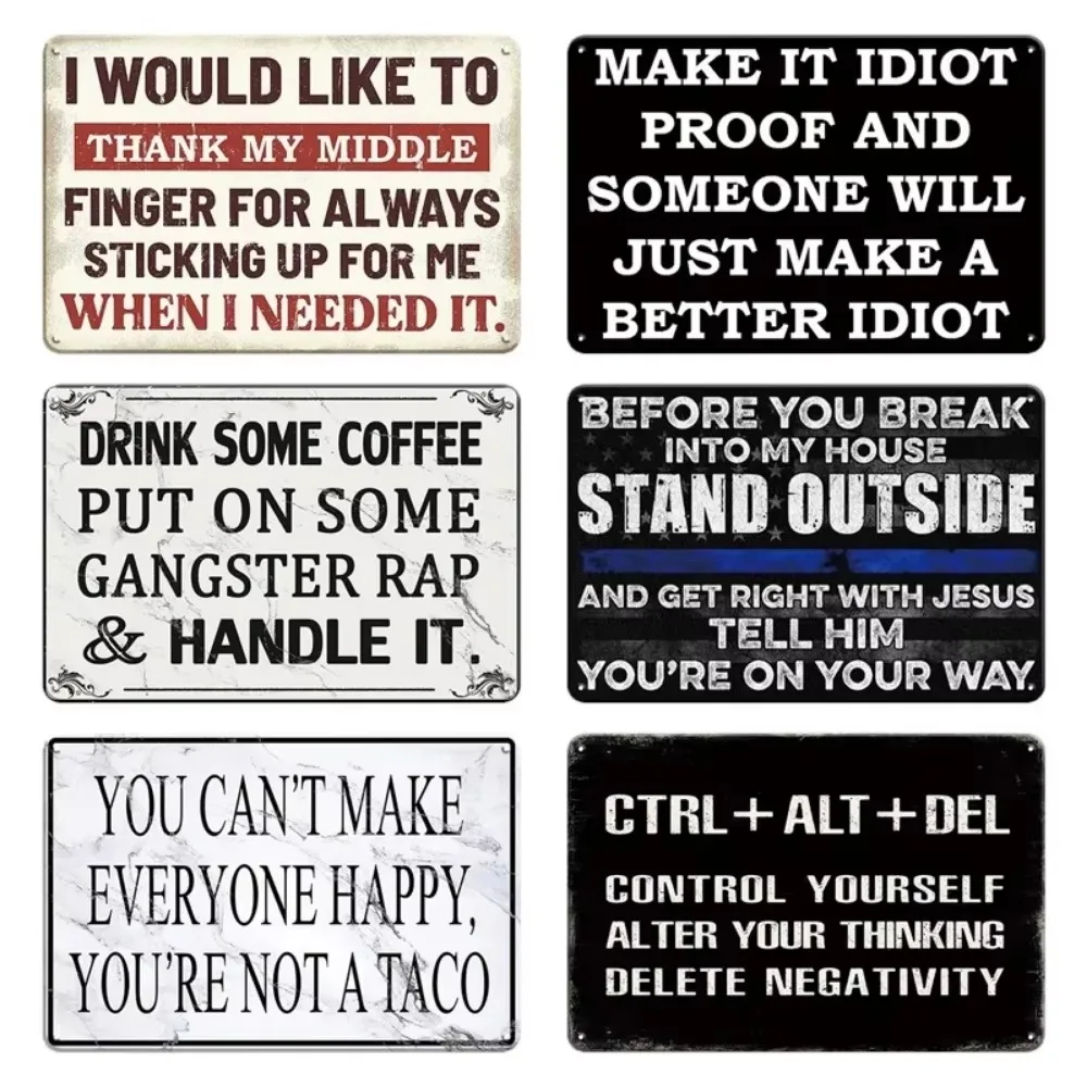 Aluminum Funny Quote Sign Plaque | Humorous Garage Wall Art | Perfect ...