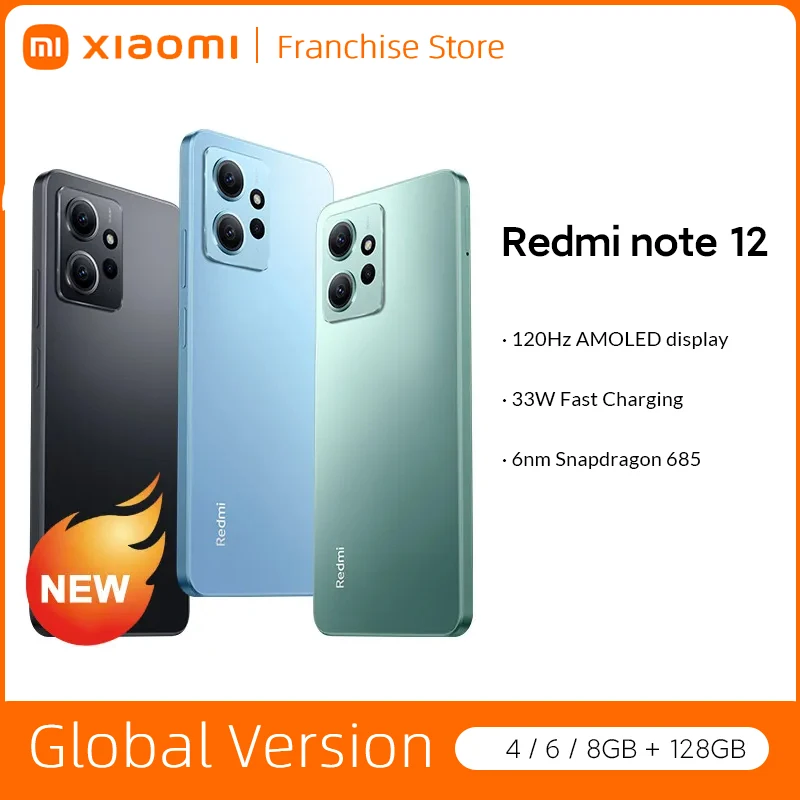 Xiaomi-Smartphone-Redmi-Note-12-Vers-o-Global-Snapdragon-4G-8GB-128GB-6 ...