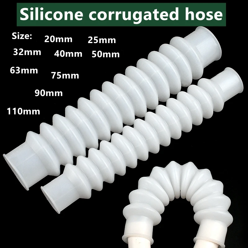 1PC-20-110mm-Aquarium-Durable-Silicone-Corrugated-Hose-Fish-Tank-Inlet ...
