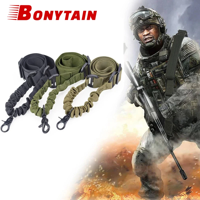Tactical Single Point Gun Sling Shoulder Strap Rifle Rope Belt With ...