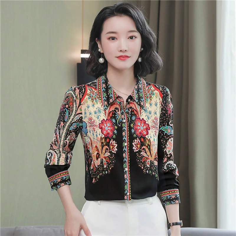 Runway Vintage Print Blouse | New Runway Women Tops Shirt | Womens ...