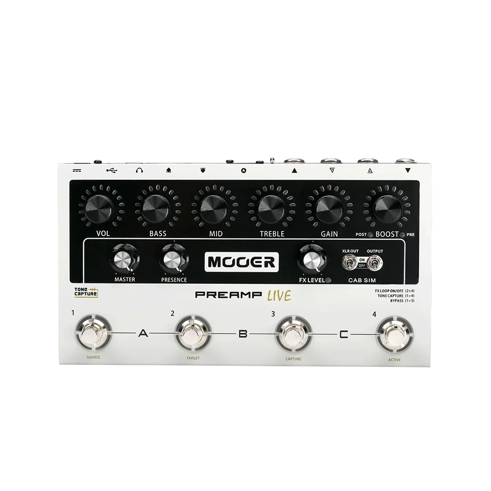 MOOER-Digital-Preamp-Live-Guitar-Effect-Pedal-With-12-Independent ...