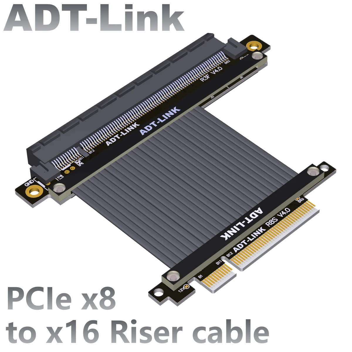 ADT-Link-PCIe-4-0-x8-to-x16-Riser-Cable-Male-to-Female-Graphics-Card ...