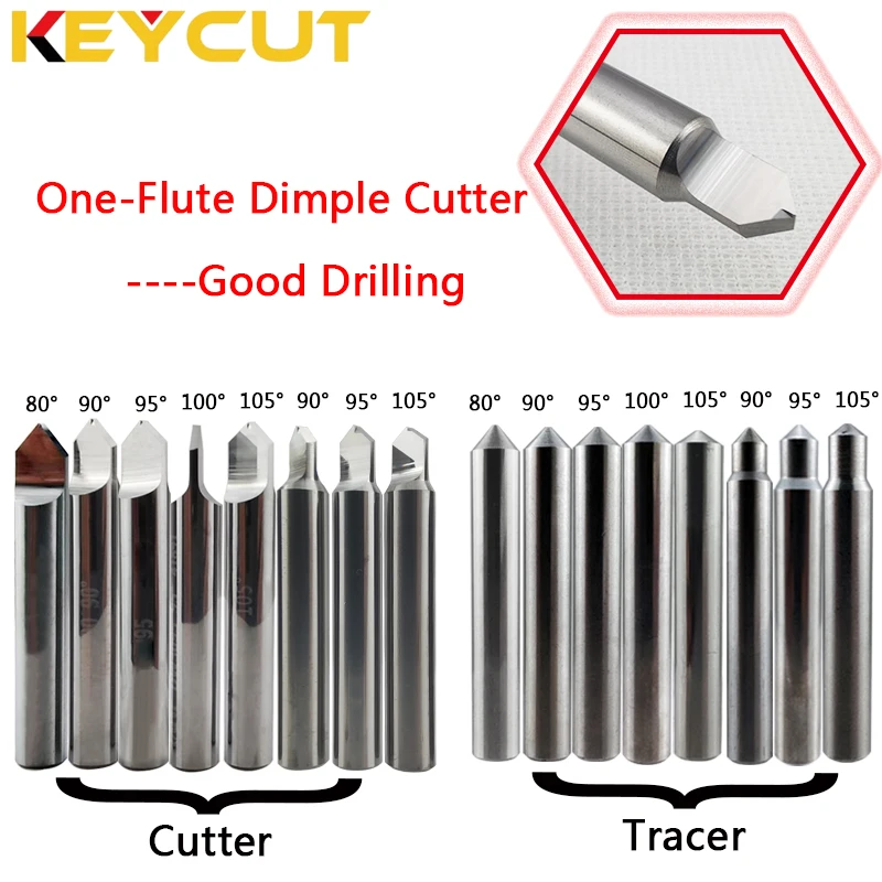 Point Dimple Cutter 80° 90° 95° 100° 105° Copy Dimple Keys for Various ...