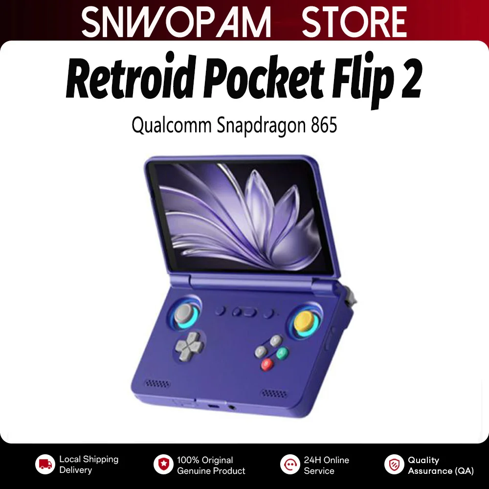 Retroid Pocket Flip 2 SD865 / D1100 Retro Handheld game Console 1080p ...