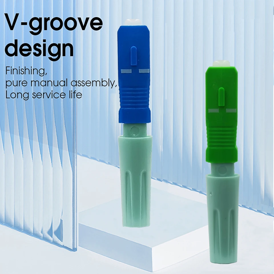 FTTH Embedded Fiber Optic Fast Connector SC APC Single Mode Fiber Optic ...