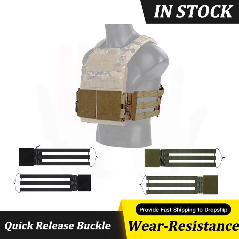 Tactical Vest Quick Release Buckle Set Hunting MOLLE Plate Side Waist ...