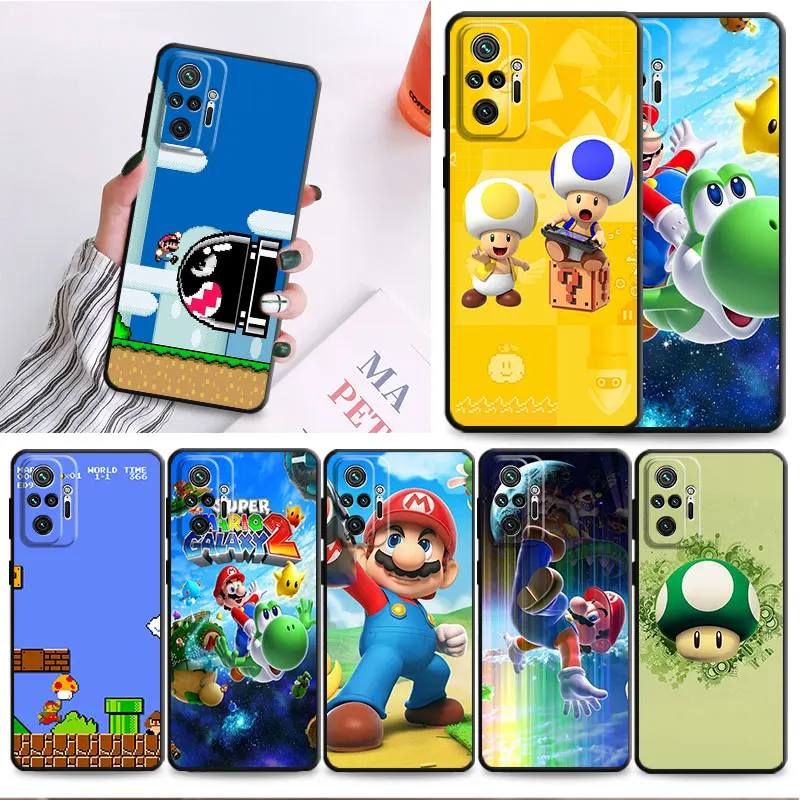 Funda de teléfono suave de TPU Super Mario Bros para Xiaomi Mi 9T, 10T ...