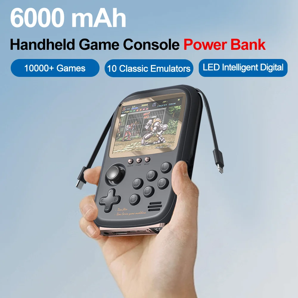 Retro-Game-Console-Power-Bank-10000-Arcade-Games-6000mAh-Capacity-3-2 ...