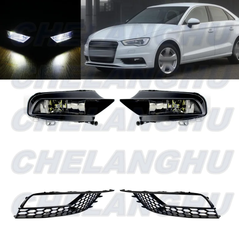 For-Audi-A3-sedan-2013-2014-2015-2016-2017-1-Set-Front-LED-Fog-Lights ...