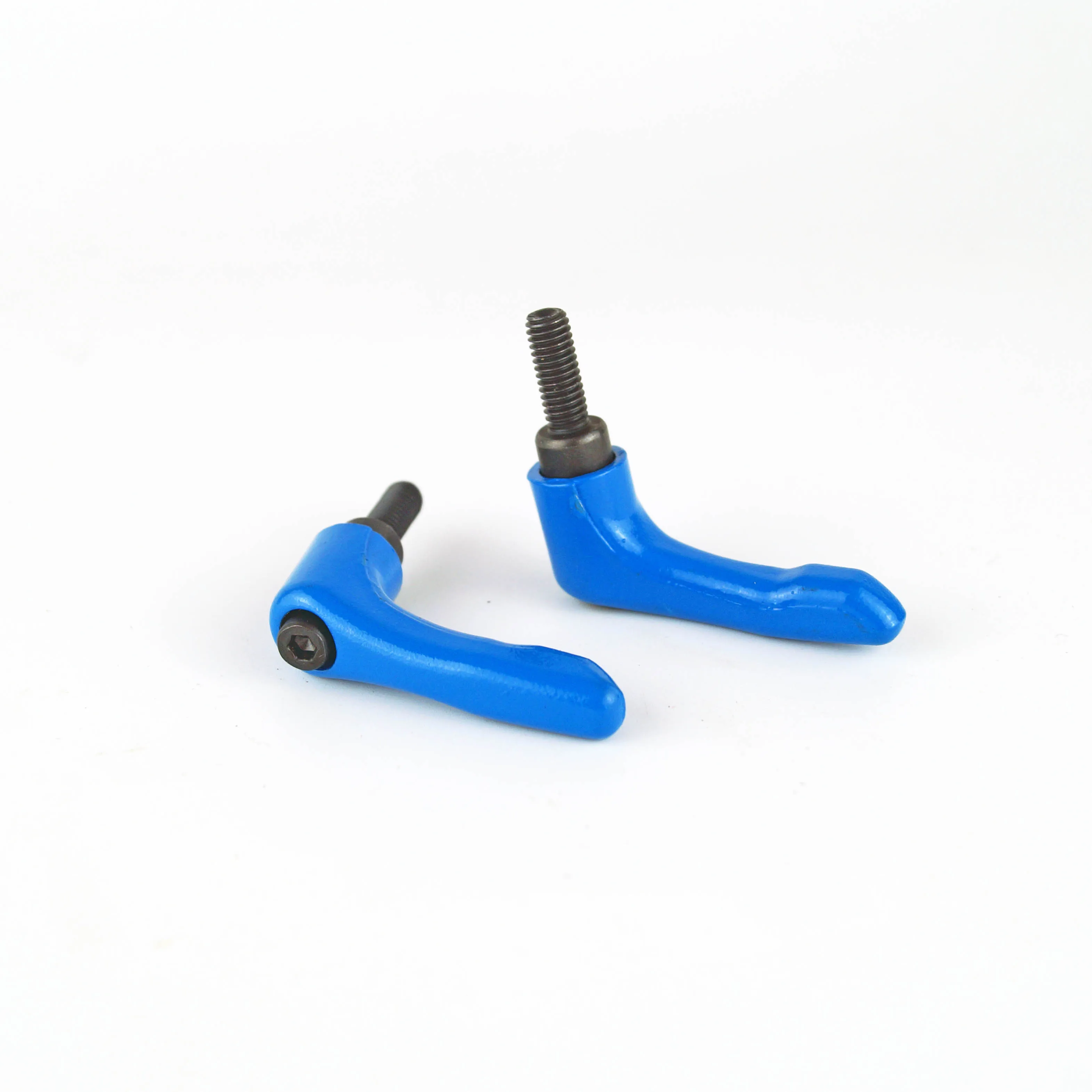 M5-M6-Solid-Adjustable-handle-clamping-lever-arms-tension-levers-blue ...