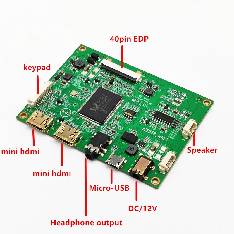 HDMI 휴대용 디스플레이 LCD 컨트롤러 보드, EDP 노트북 LCD 패널, N173HCE-G33 1920x1080, 40 핀 ...