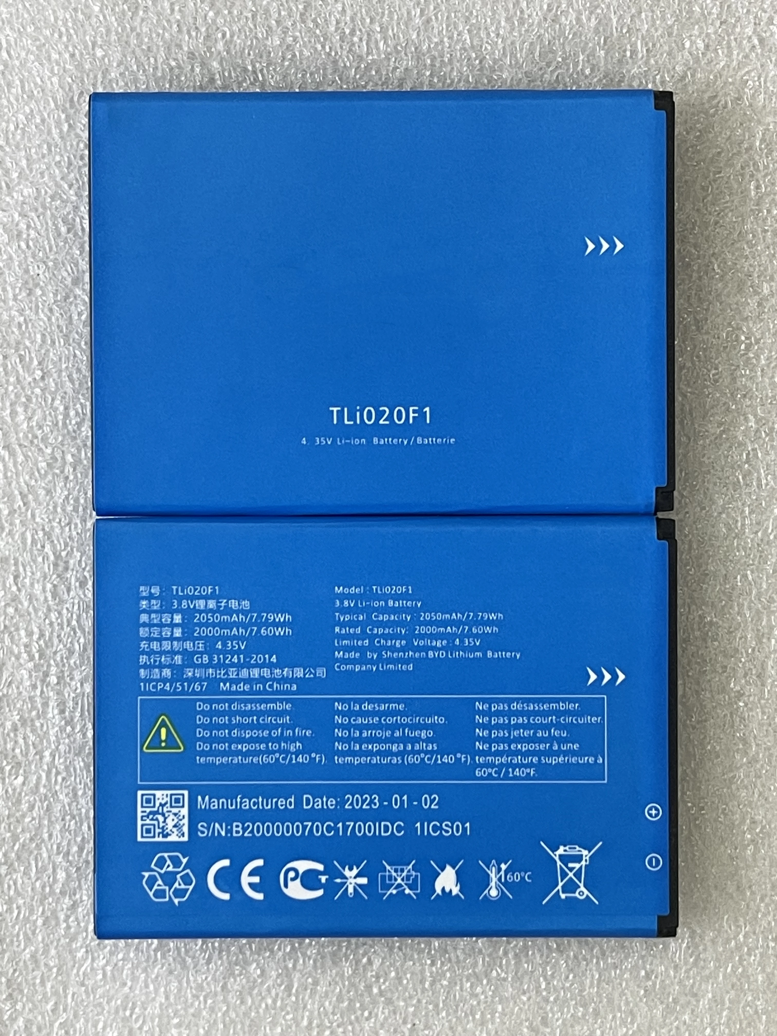 Original-2050mAh-TLi020F1-TLi020FA-Battery-For-Alcatel-Mobile-Phone ...