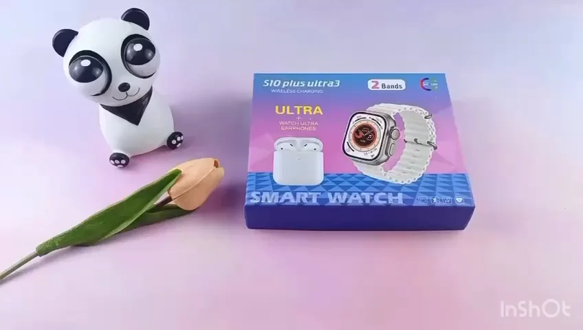 S10 Plus Ultra 3 - Smart watch with Amoled Display, 2 Bands & with ...