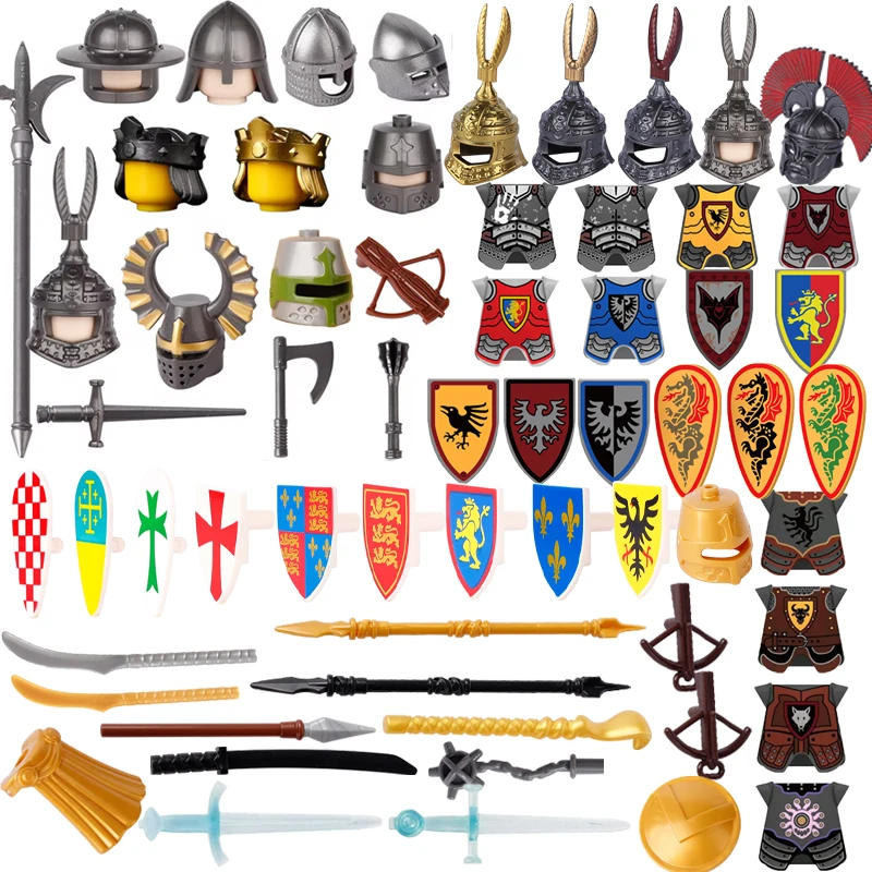Medieval-Military-Weapon-Building-Blocks-Army-Castle-Knights-Warrior ...