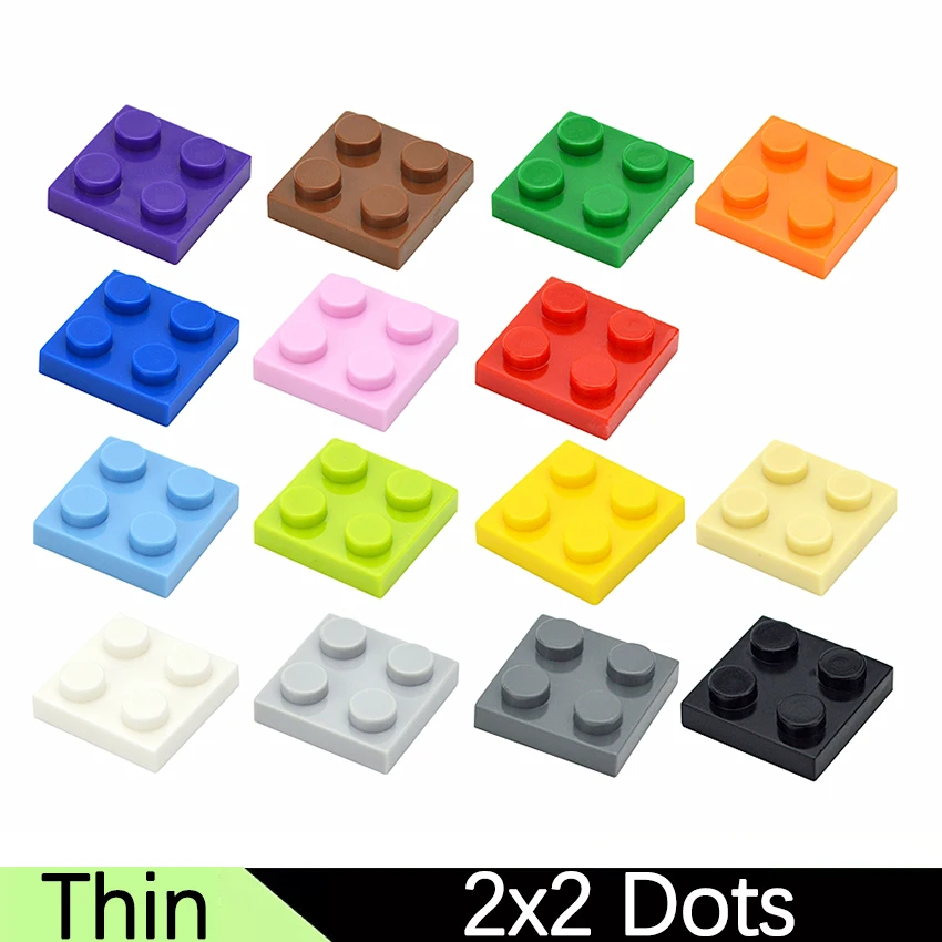 85Pcs-DIY-Thin-Building-Blocks-Plate-Figures-Classic-Bricks-2x2-Dots ...