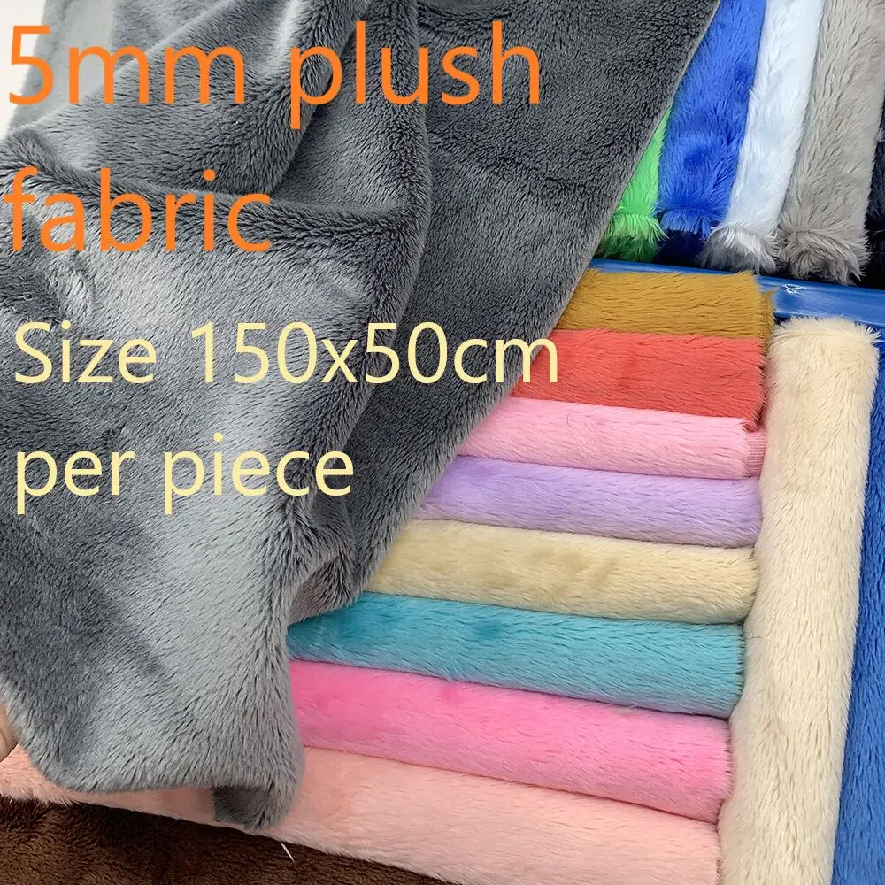 ZYFMPTEX5mm-Short-Plush-Fabric-Polyester-Crafts-Plush-Fabric-150x50cm ...
