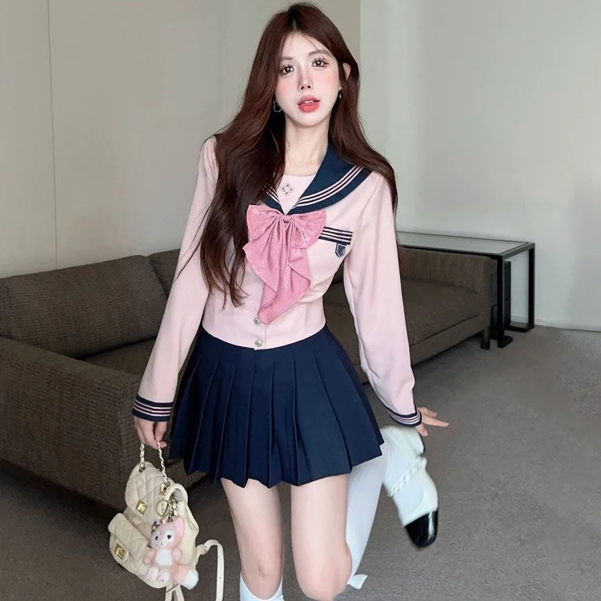 2024-Spring-Sweetheart-Spicy-JK-Uniform-Set-Long-Sleeve-Academy-Style ...