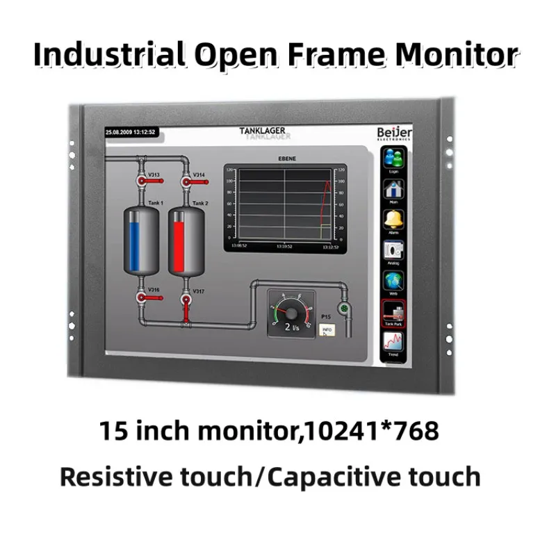 Zhixianda-Industrial-Display-Open-Frame-TFT-LCD-15-Polegada-1024-768 ...