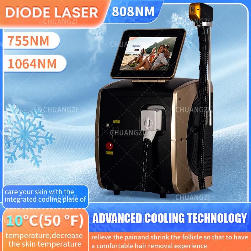 Professional-Triple-Wave-Diode-Lase-r-Painless-Hair-Removal-Ice ...