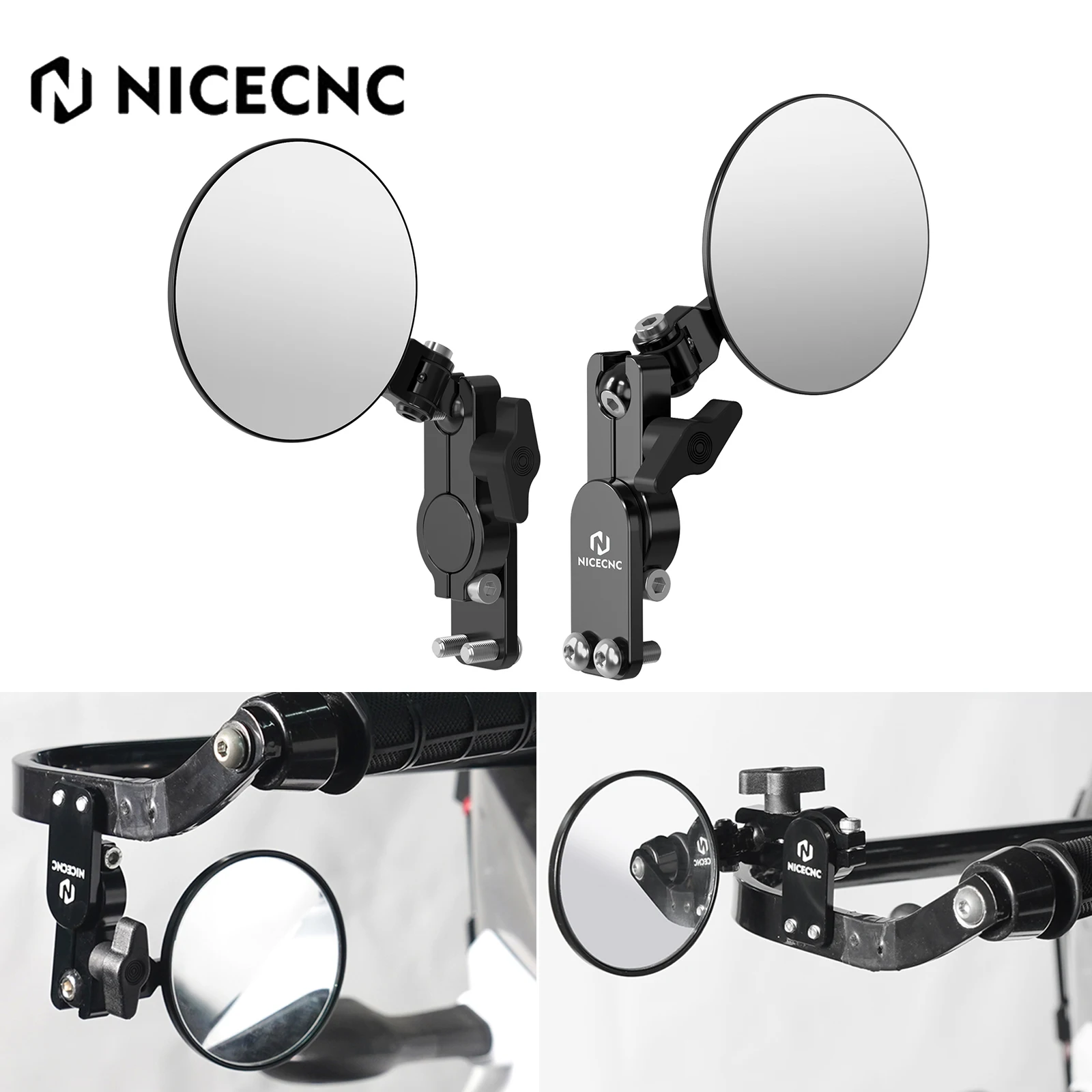 Round-Rearview-Mirror-Quick-Flip-Mirrors-Kits-For-KTM-690-Enduro-R-SMC ...