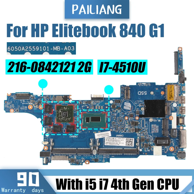 For-HP-Elitebook-840-G1-Laptop-Motherboard-6050A2559101-730809-601 ...