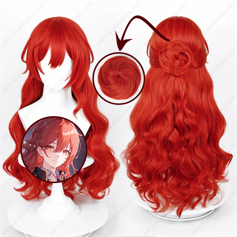 HSR-Himeko-Cosplay-Wig-66cm-Long-Red-Curly-Wigs-Heat-Resistant ...