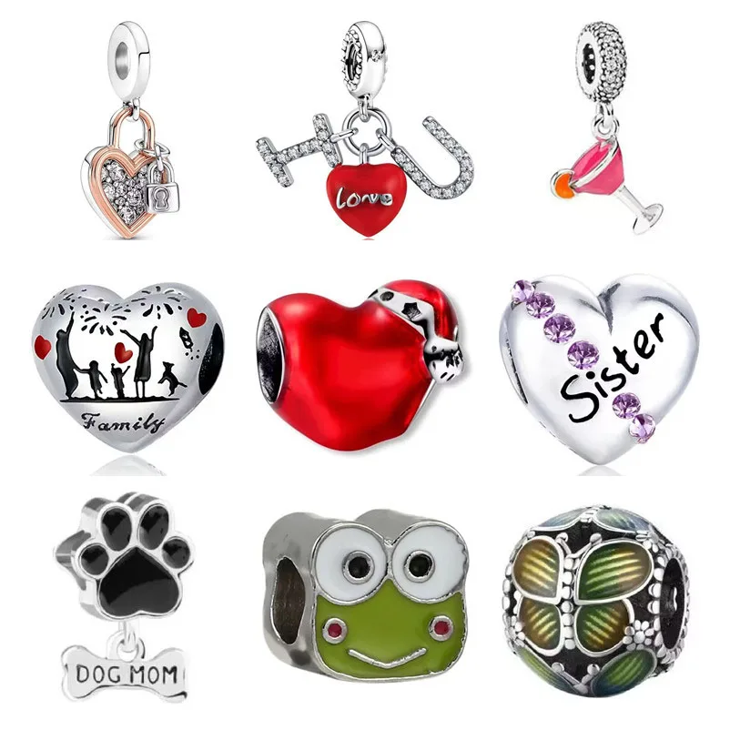 Abalorio original europeo de animal de dibujos animados, colgante de ...