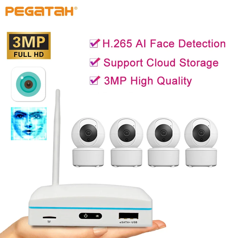 PEGATAH-8CH-NVR-CCTV-Camera-Security-System-Kit-Indoor-Mini-3MP-P2P ...
