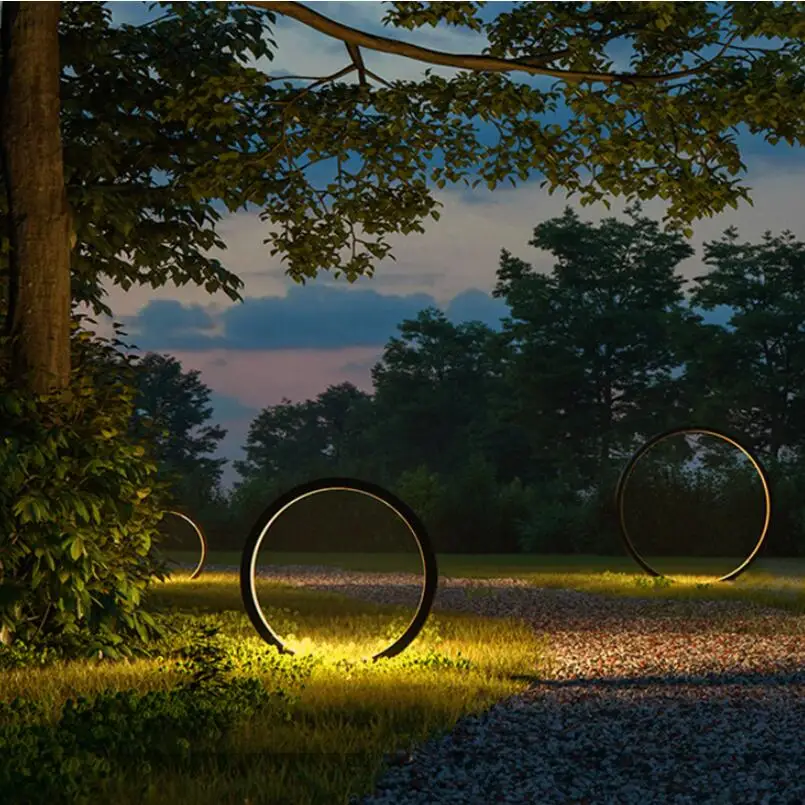 Garden Lights Circular | Outdoor Lamp Garden 220v Round | Aluminium ...