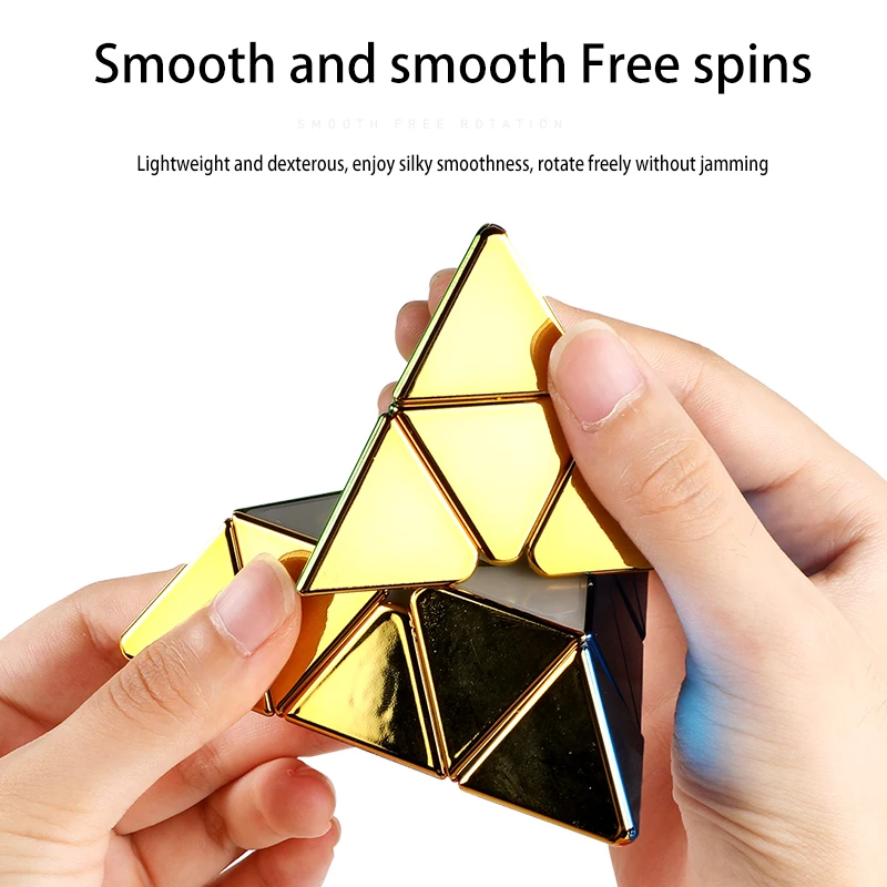 SENGHSO-Pyramid-Magic-Plating-Cube-3x3-Magnetic-Cube-Stickerless-Smooth ...