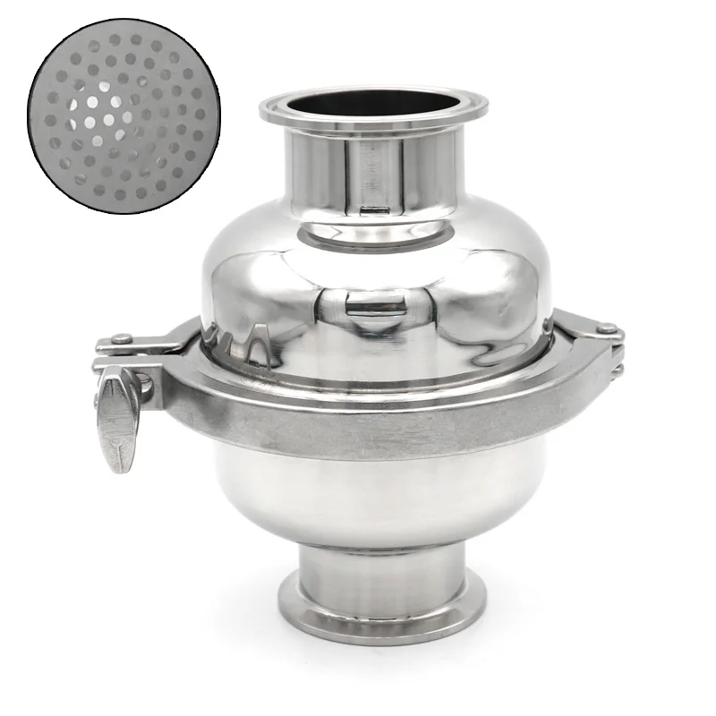 Spherical Filter Valve 100 Mesh For 38/51mm Pipes 1.5" 2" Tri Clamp 304 ...