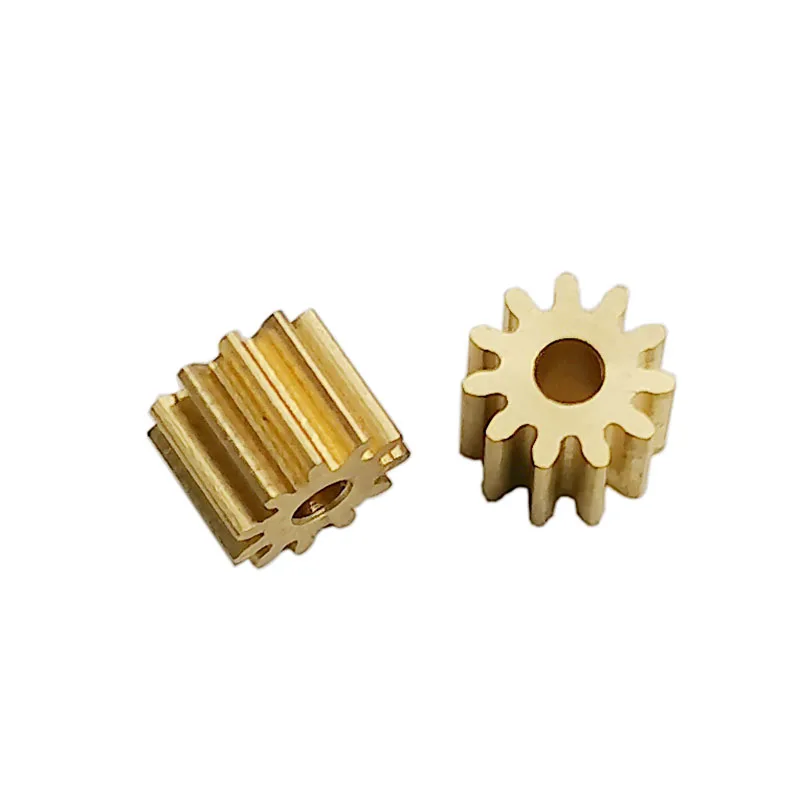 112A 0.6M Copper Gear 11 Teeth 7.8mm Diameter 1.98mm Hole Brass Pinion ...